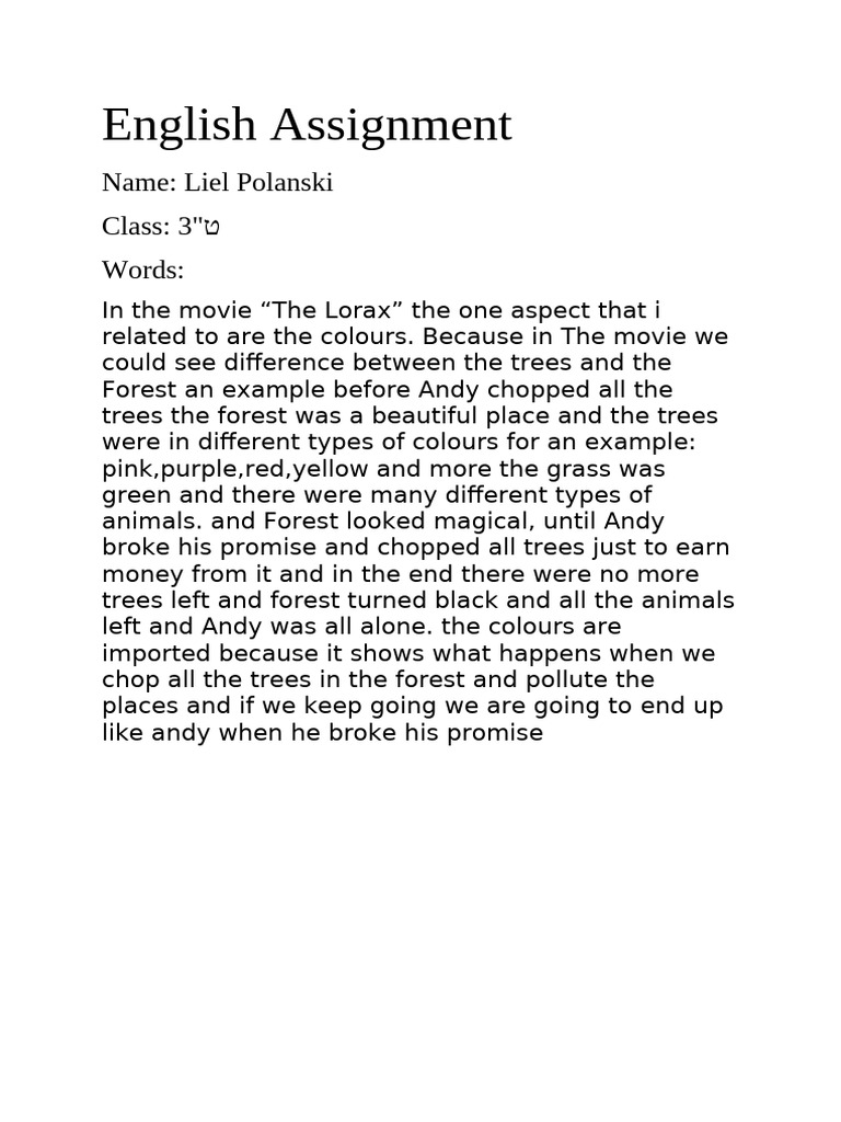 English Assignment | PDF