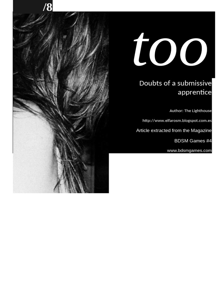 100 Doubts of a Submissive Apprentice | PDF | Dominance And Submission | Bdsm
