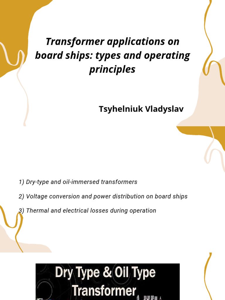 Transformer Applications On Board Ships: Types and Operating Principles | PDF | Transformer ...
