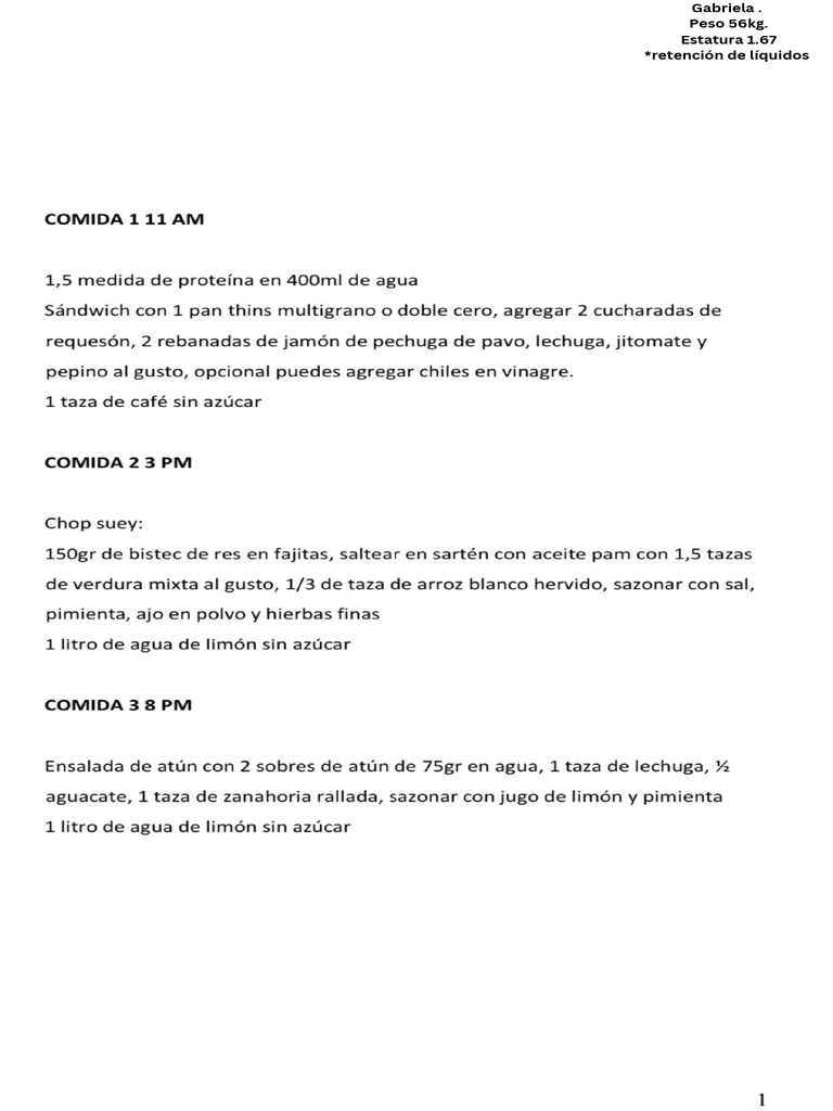 Gaby Dieta 09:01:2025 | PDF