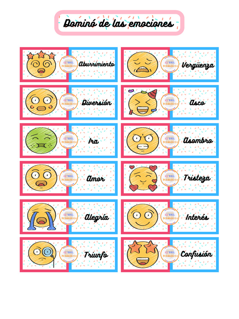 Dominó de Las Emociones | PDF