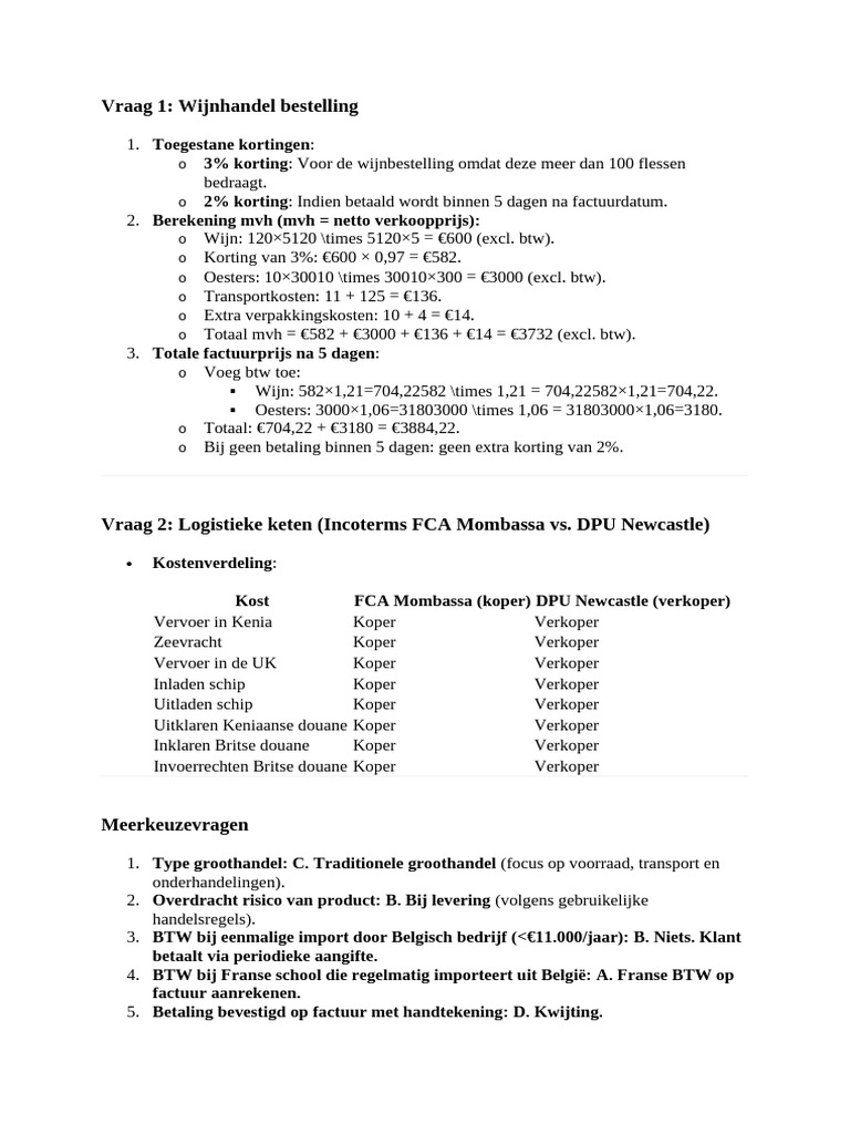 Vraag Examen | PDF