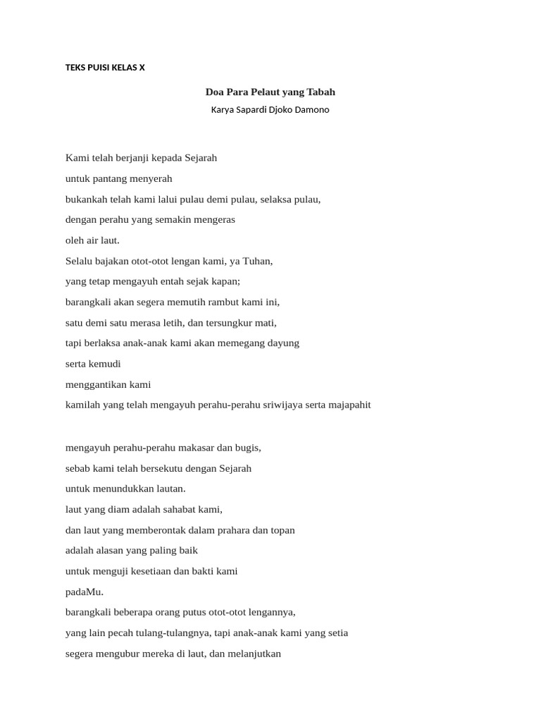 Teks Puisi | PDF
