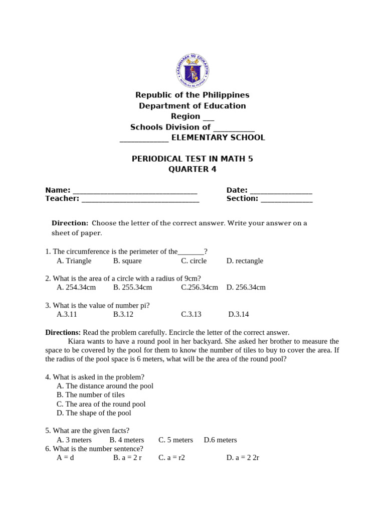 MATH 5 | PDF | Area | Volume