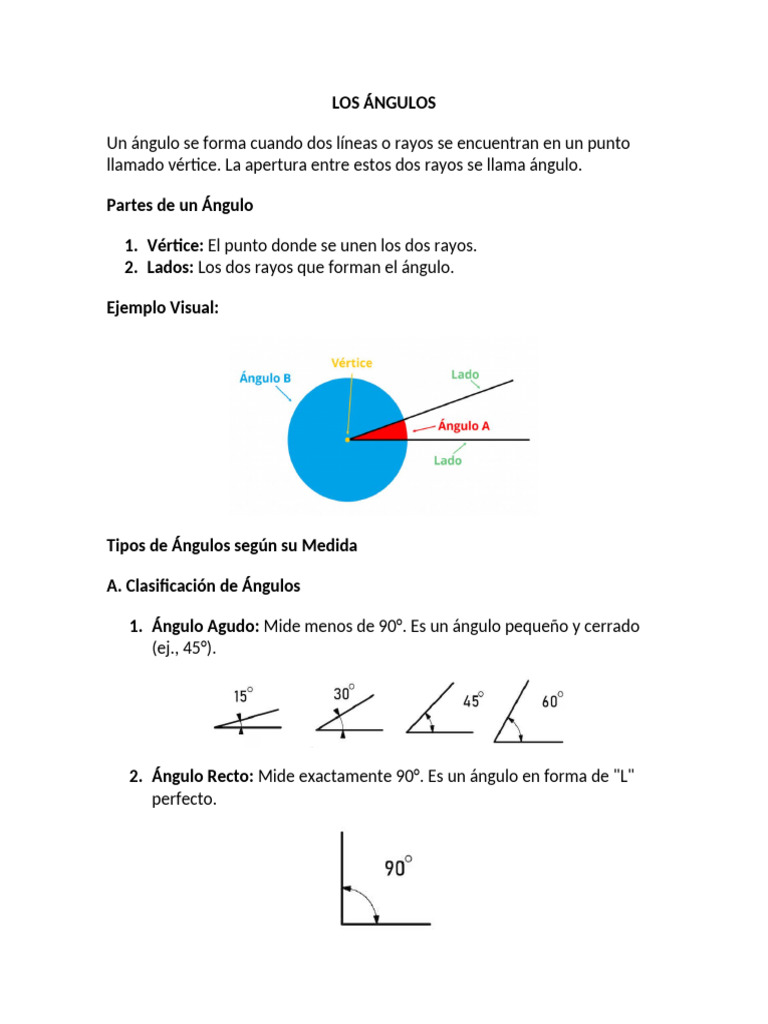 Guía Básica de Ángulos Geométricos | PDF