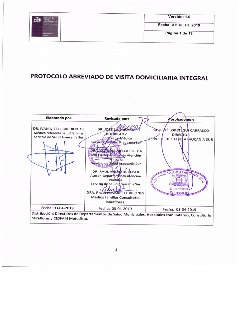 Protocolo Abreviado de Visita Domiciliaria Integral (2) | PDF