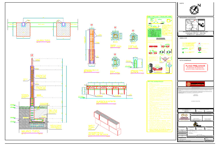 Plano de Barda Perimetral y Estructuras | PDF