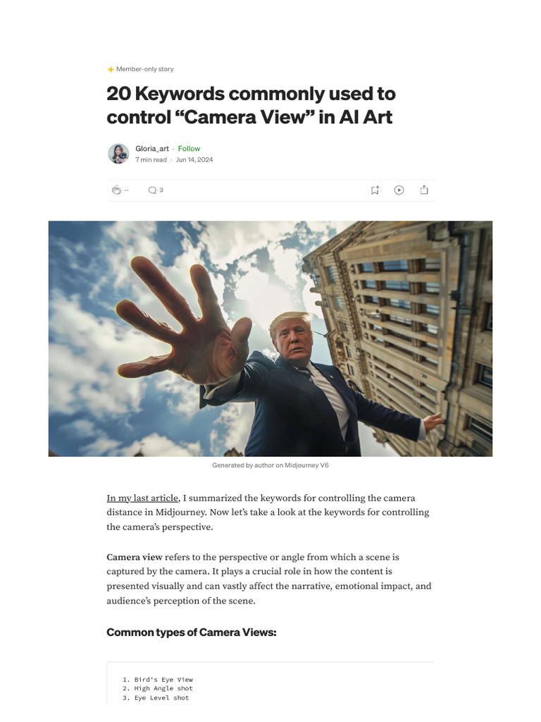 20 CONTROL JOYA Camera View" in AI Art - by Gloria - Art - Jun, 2024 - Medium | PDF ...