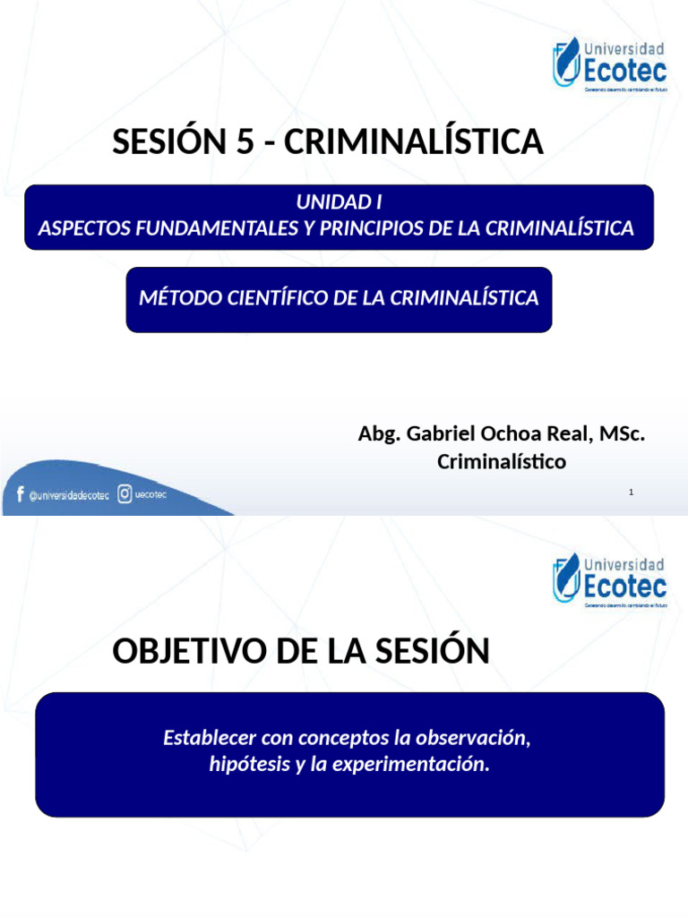Sesión 5 Criminalística | PDF