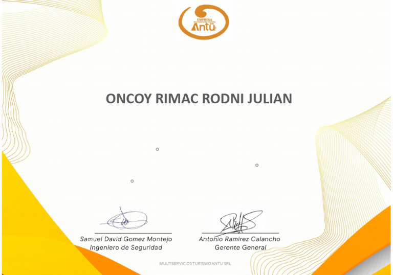 Oncoy Rimac Rodni Julian | PDF