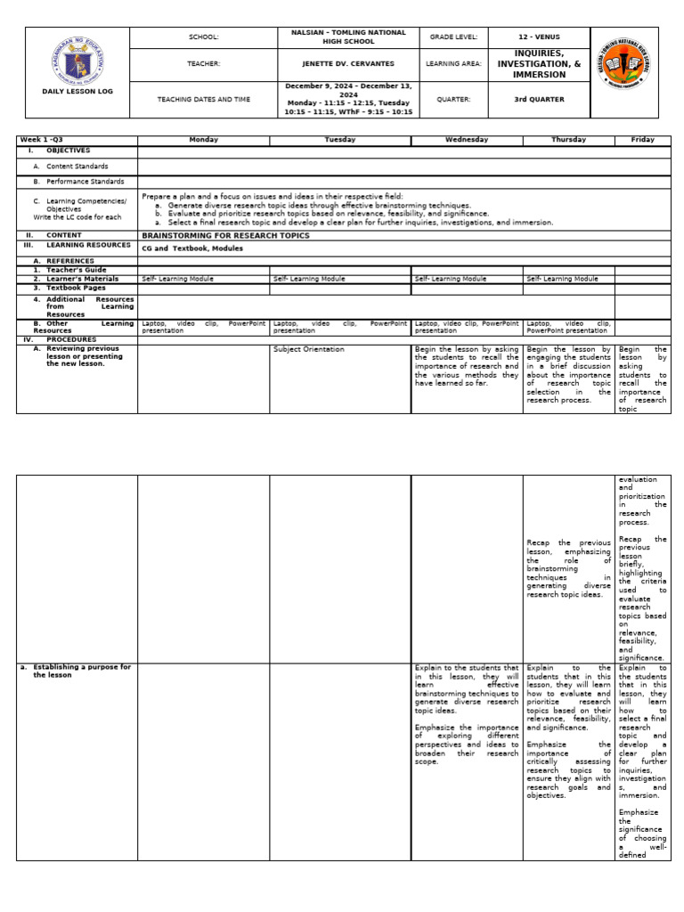 DLL-III-2024-2025-W1 | PDF | Brainstorming | Cognitive Science