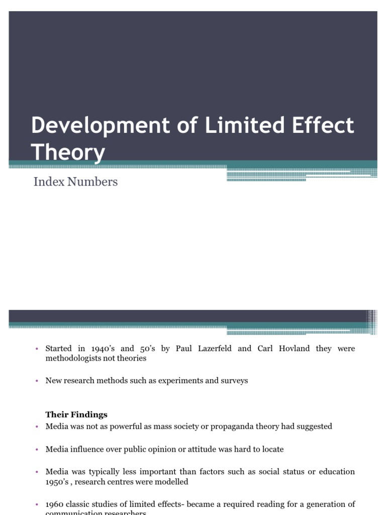 Development of Limited Effect Theory | PDF | Social Science | Self ...