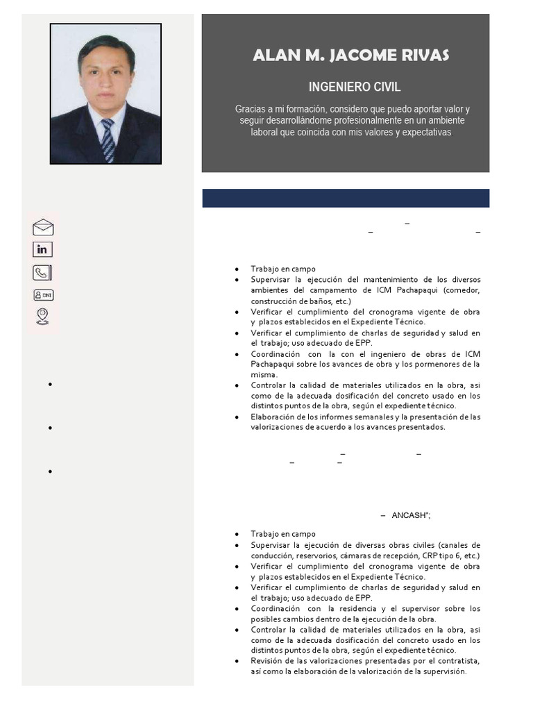 CV Alan Jacome Rivas-2025-01 | PDF | Ingeniería | Business