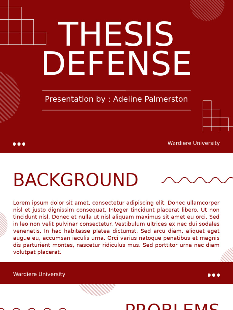Red and White Minimalist Modern Thesis Defense Presentation | PDF