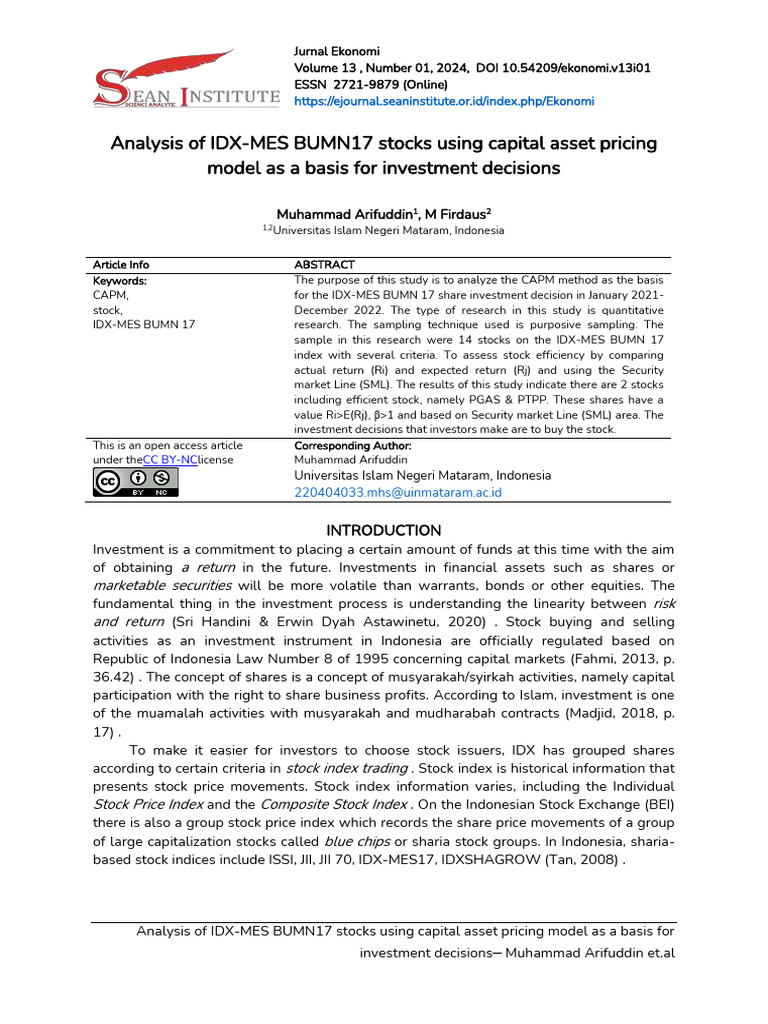 3547+6666 | PDF | Capital Asset Pricing Model | Financial Risk