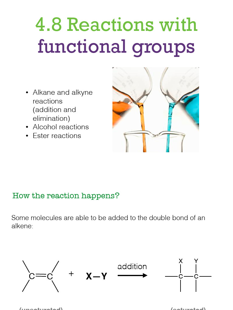 Alkene and Alkyne Reaction Mechanisms | PDF | Alkene | Ester