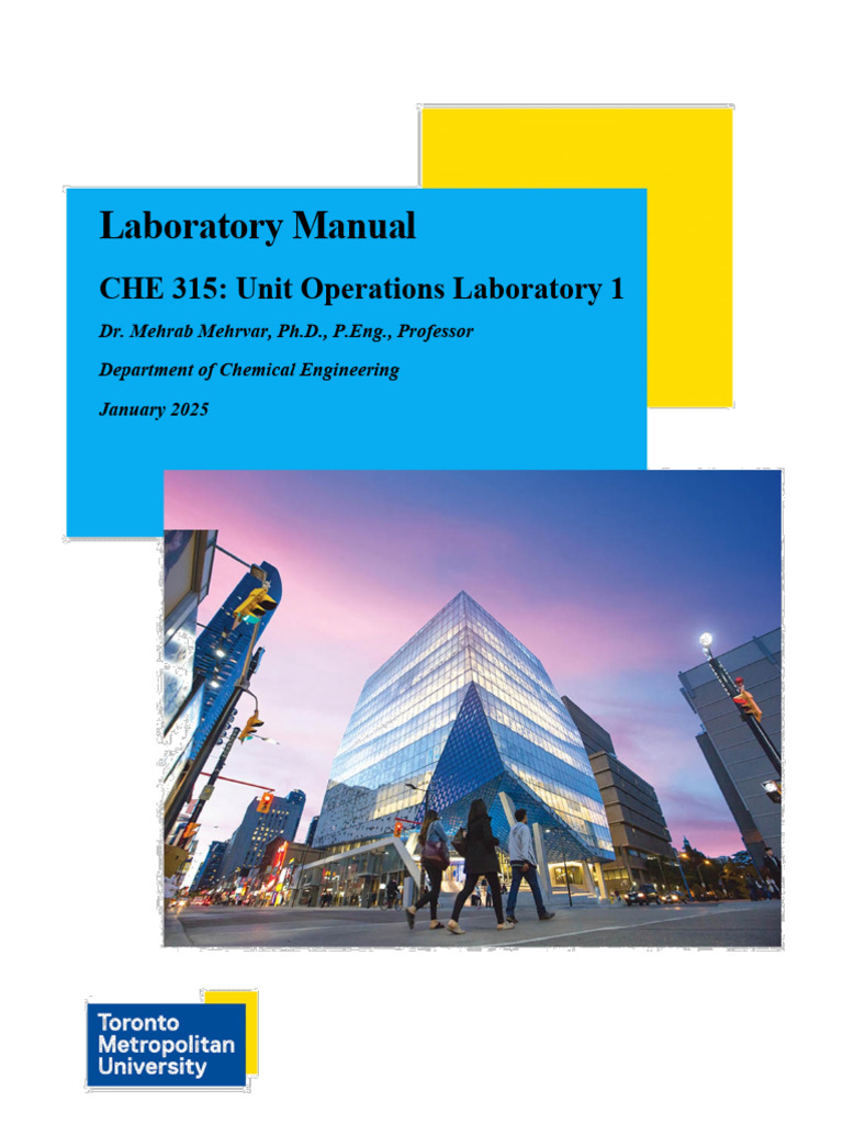 CHE 315 Unit Operations Lab Manual | PDF | Errors And Residuals ...
