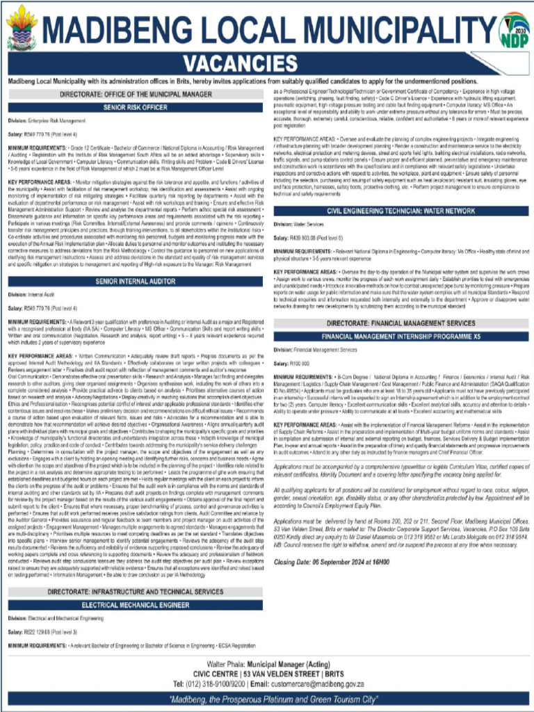 Vacancies EXTERNAL ADVERTS August 2024 Website | PDF