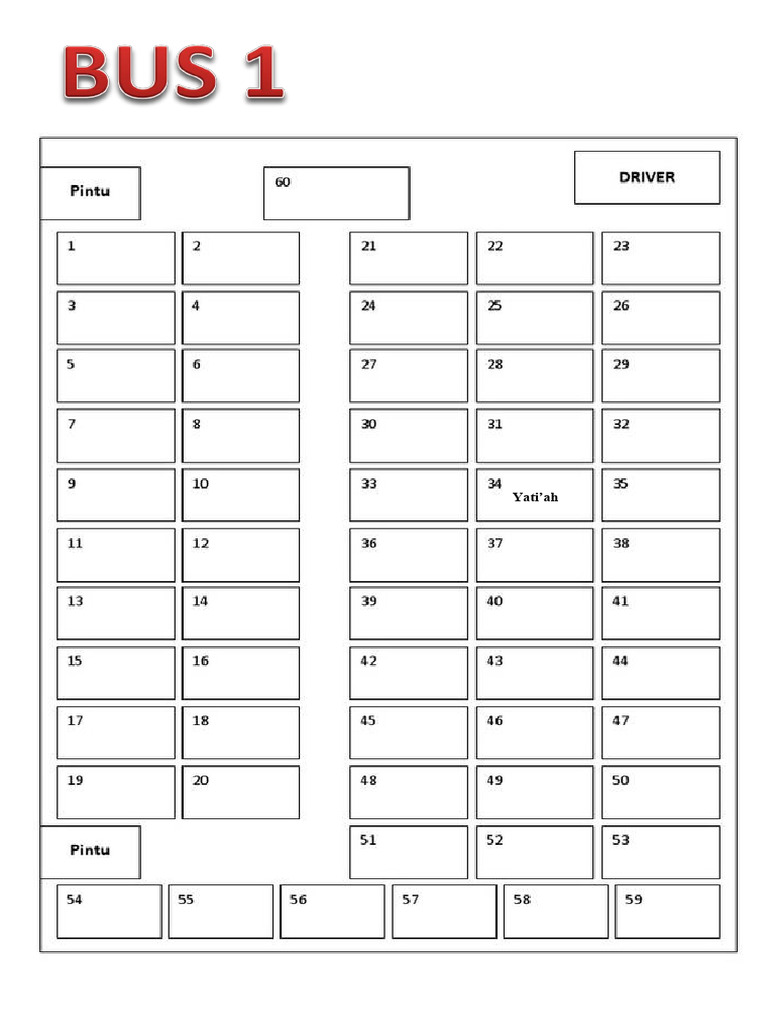 Denah Bus PKB k3s | PDF