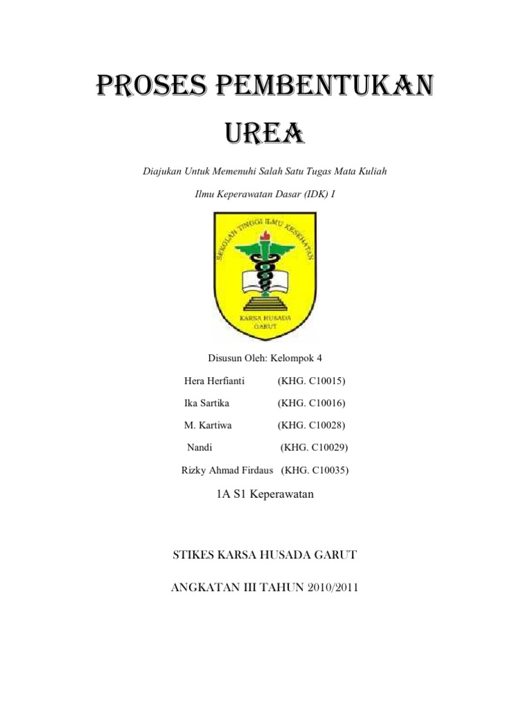 Makalah Proses Pembentukan Urea | PDF