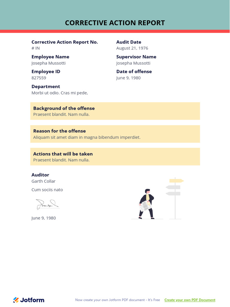 Corrective Action Report - Jotform PDF Editor | PDF