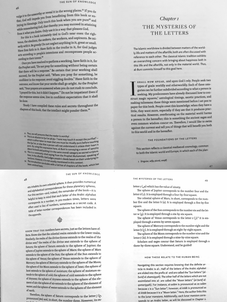Al-Buni Shams Al-Maarif (On Letters) | PDF
