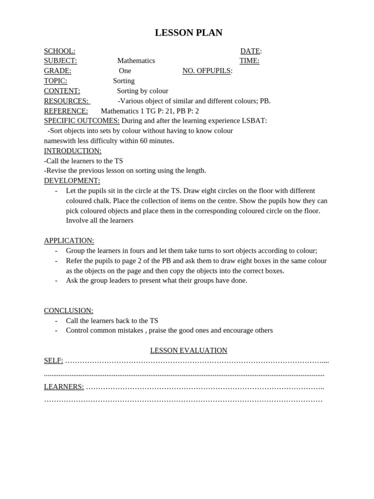 G1 maths lesson plans | PDF | Lesson Plan | Shape