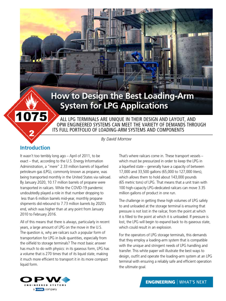 How To Design The Best Loading Arm System For LPG Applications | PDF ...