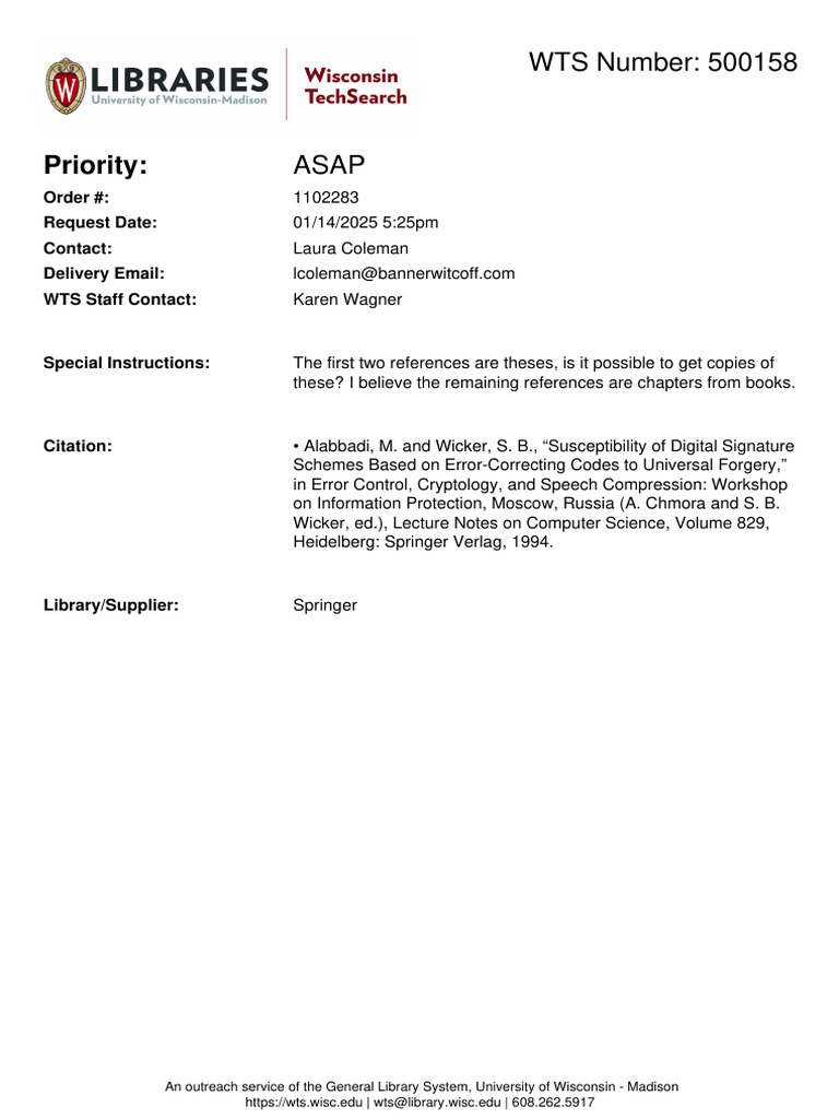 Susceptibility of Digital Signature Schemes Based On Error-Correcting Codes To Universal Forgery ...