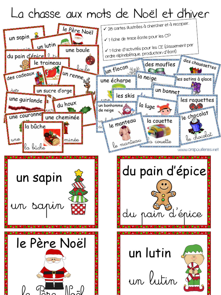 chasse-mots-Noel-et-hiver | PDF