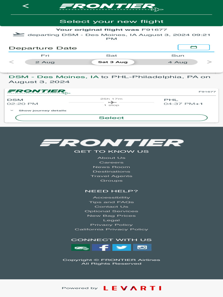 Frontier Airlines | PDF