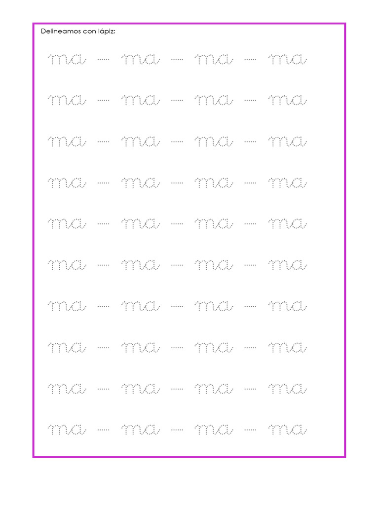 Caligrafia Silaba M | PDF