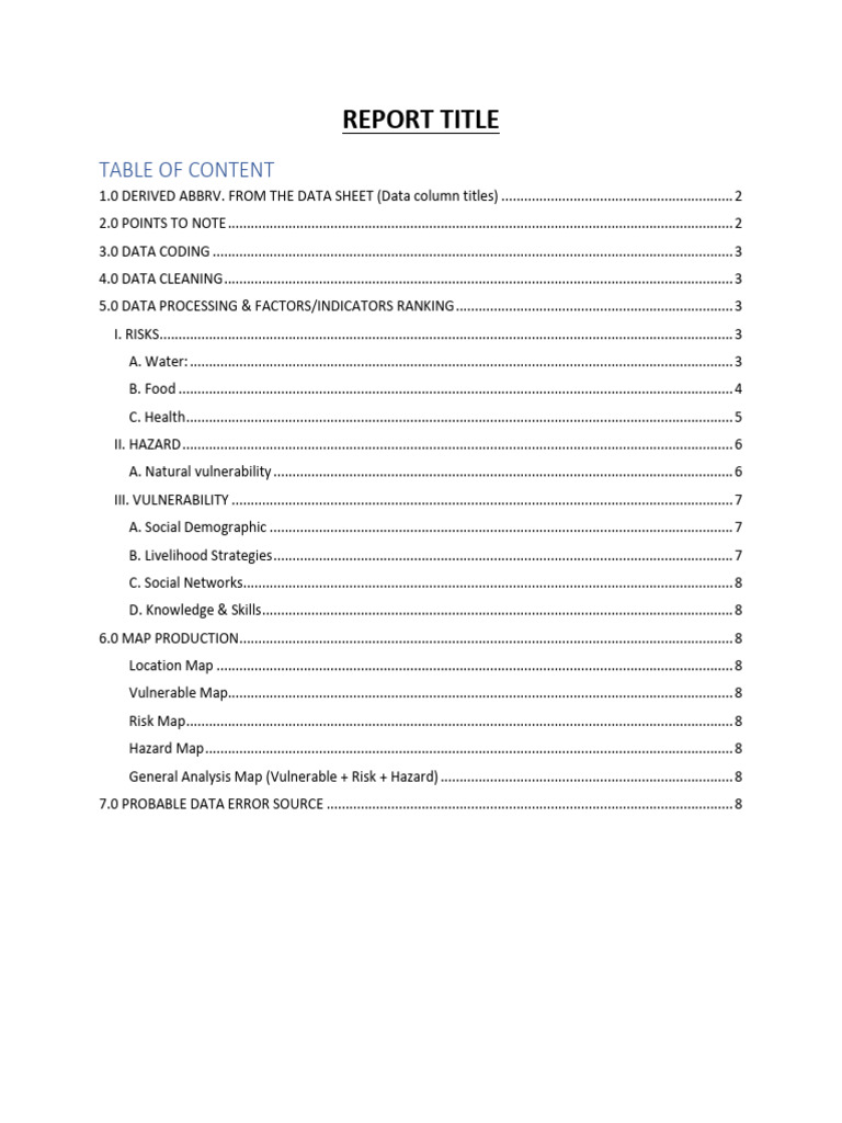 Vulnerability and Risk Maps Report | PDF | Hazards | Risk