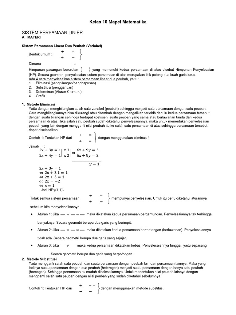Kelas 10 MTK 1 | PDF