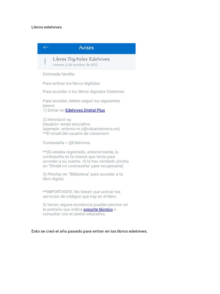 Acceso a Libros Digitales Edelvives | PDF
