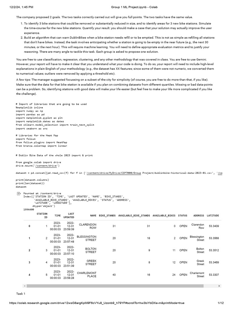 Group 1 ML Project - Ipynb - Colab | PDF | Machine Learning | Applied Mathematics