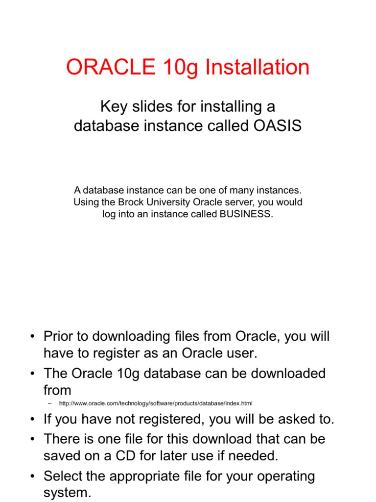Oracle 10g Installation | PDF