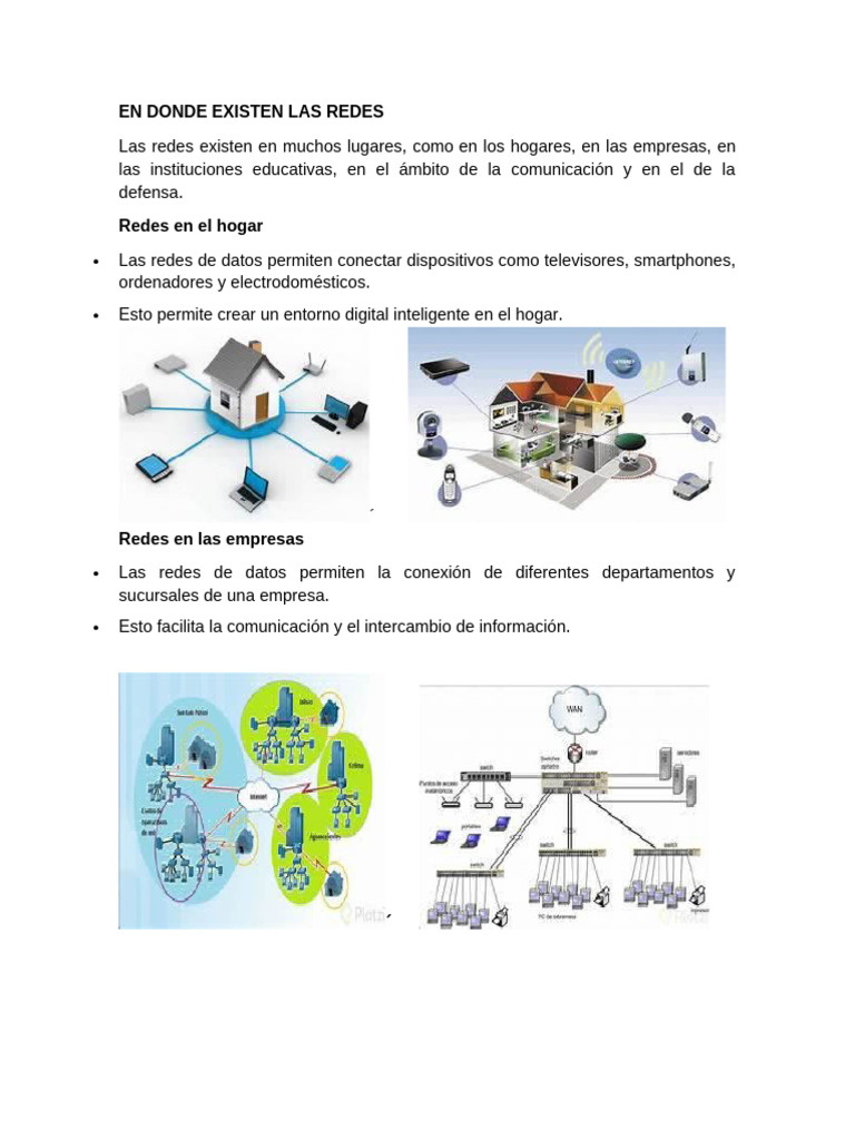 En Donde Existen Las Redes | PDF | Red de computadoras | Red de área amplia