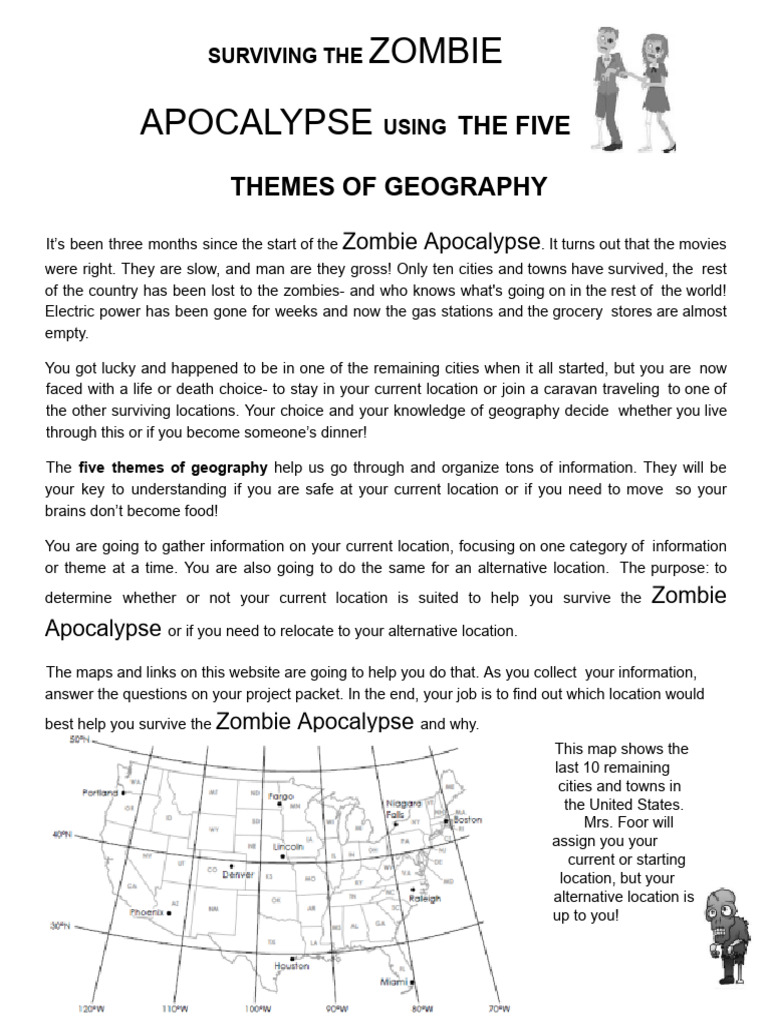Zombie Apocalypse Project - 5 Themes of Geography | PDF | Storms | Vortices