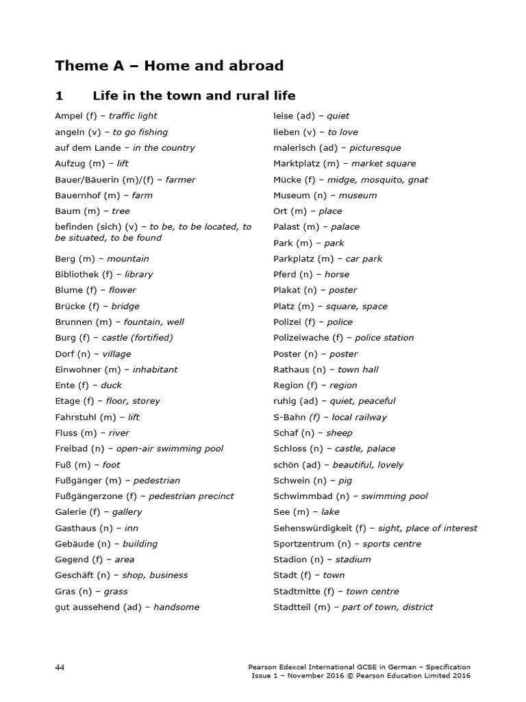 International-GCSE-German-Specification | PDF | Weather