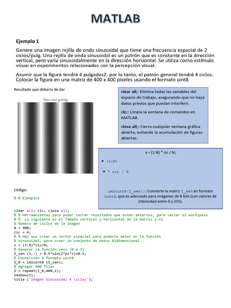 Ejemplos de procesamiento de imágenes en MATLAB | PDF | Píxel | Matriz ...