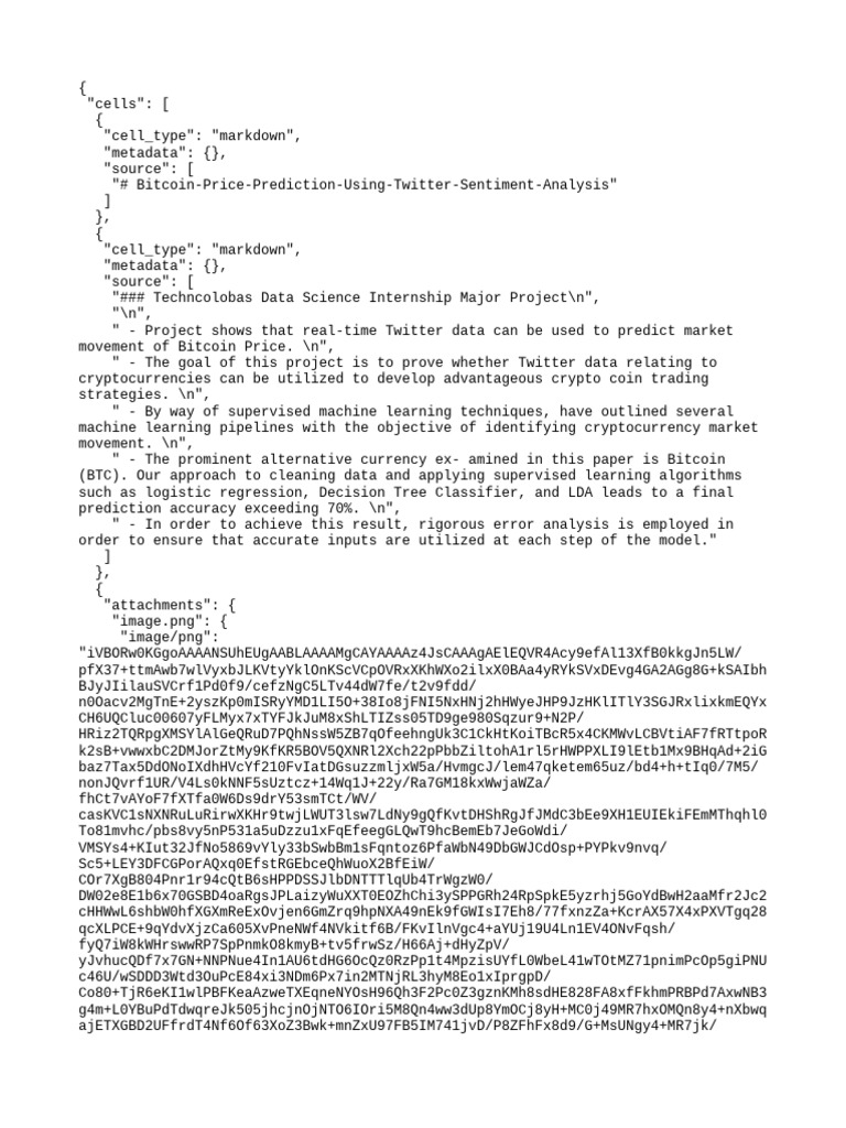 Bitcoin Price Prediction Through Sentimental Analysis Model Building Notebook - Ipynb | PDF ...