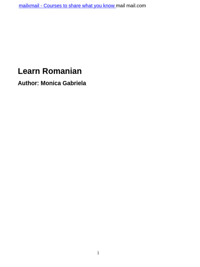 Learn Romanian 7879 Complete - PDF | PDF | Grammatical Gender | Semantics