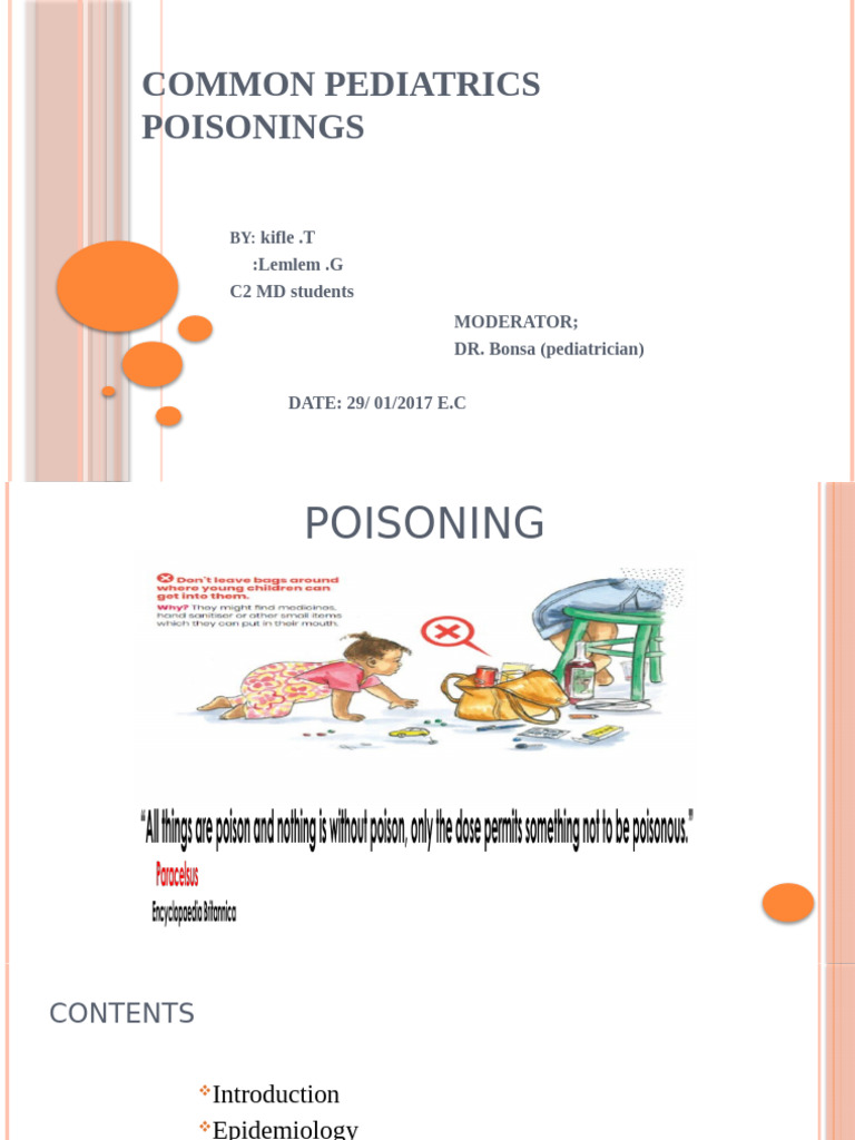 1common Pediatrics Poisonings | PDF | Acetylcholine | Clinical Medicine