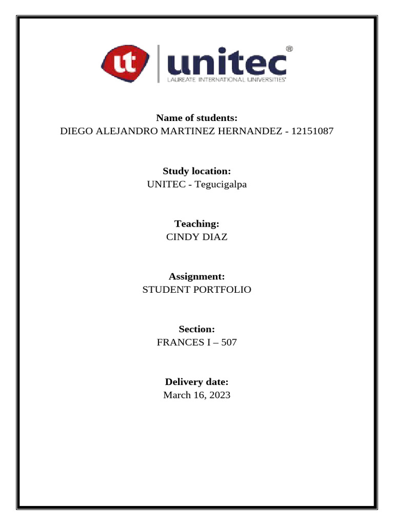 French Portfolio | PDF | French Language | Human Communication