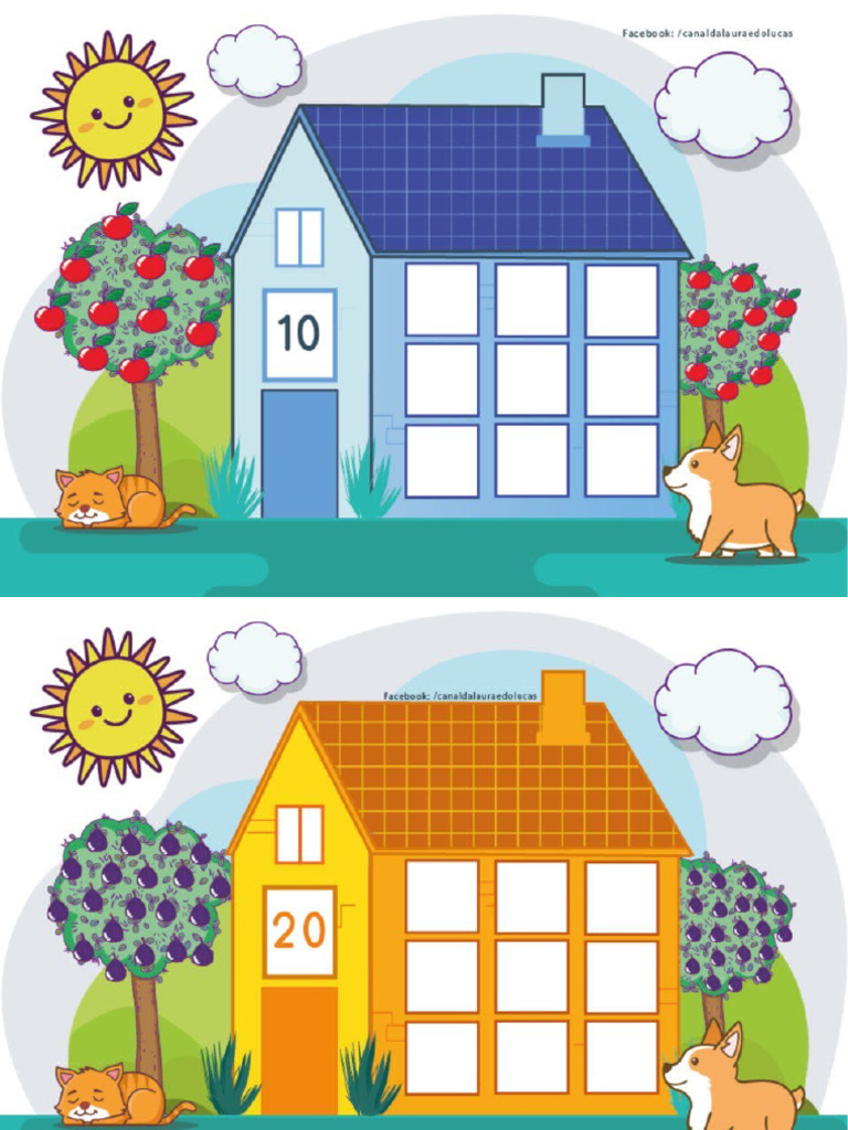 Casita de los números 10-90 | PDF