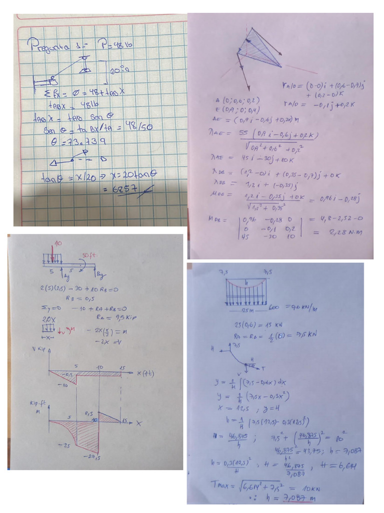 Estatica Prueba 1 | PDF