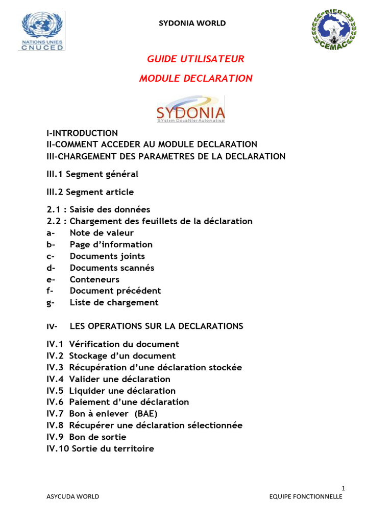 Sydonia World Module Declaration | PDF | Serveur (Informatique) | Stock