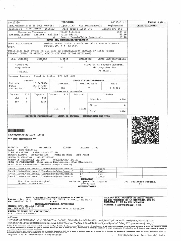 Pedimento Nuevo | PDF