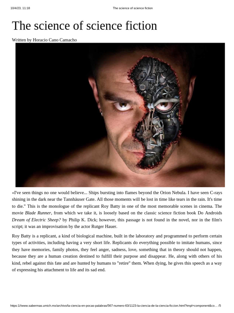 The science of science fiction | PDF